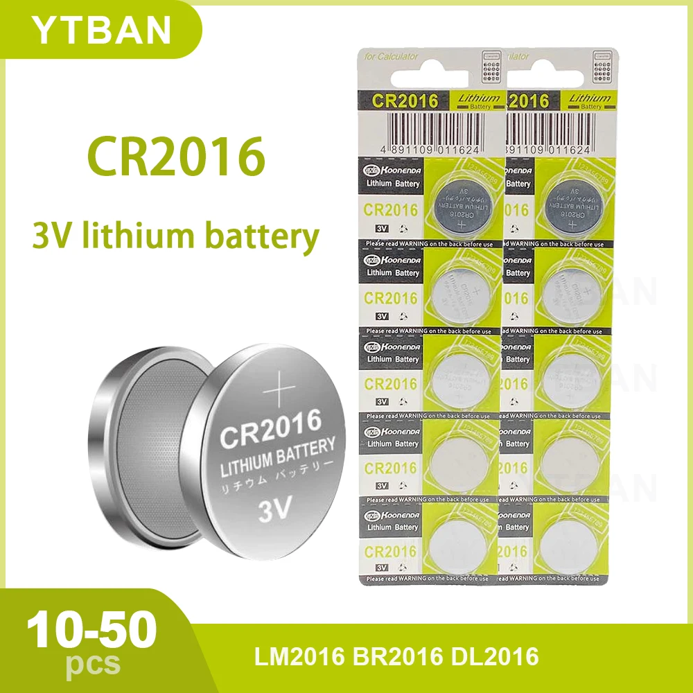 10-50PCS-3V-CR2016-Button-Batteries-LM2016-BR2016-DL2016-Cell-Coin ...