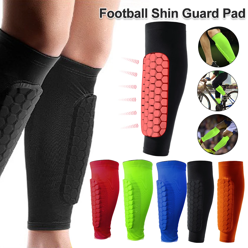 Shin-Guard-Pads-Outdoor-Sports-Sleeve-Sock-Leg-Support-Soccer-Honeycomb ...