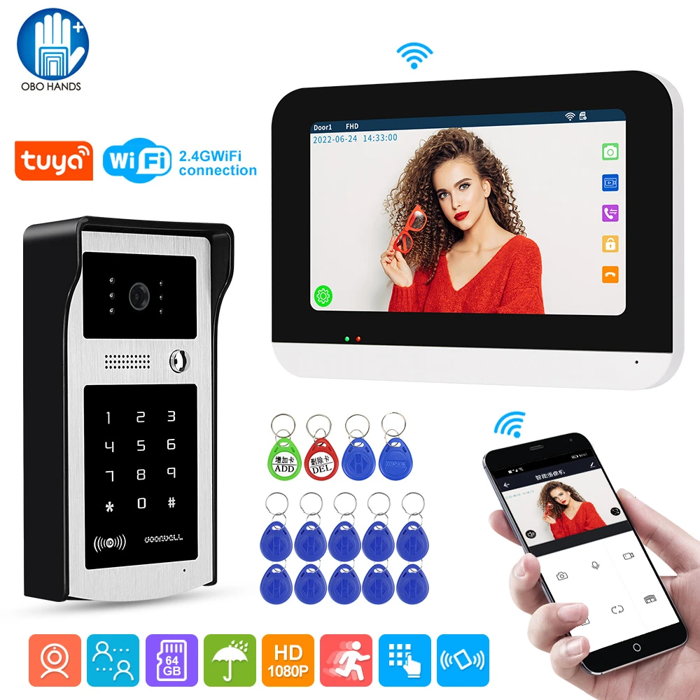 Tuya Wifi Video Intercom Wifi Monitor | Outdoor Doorbell Camera ...