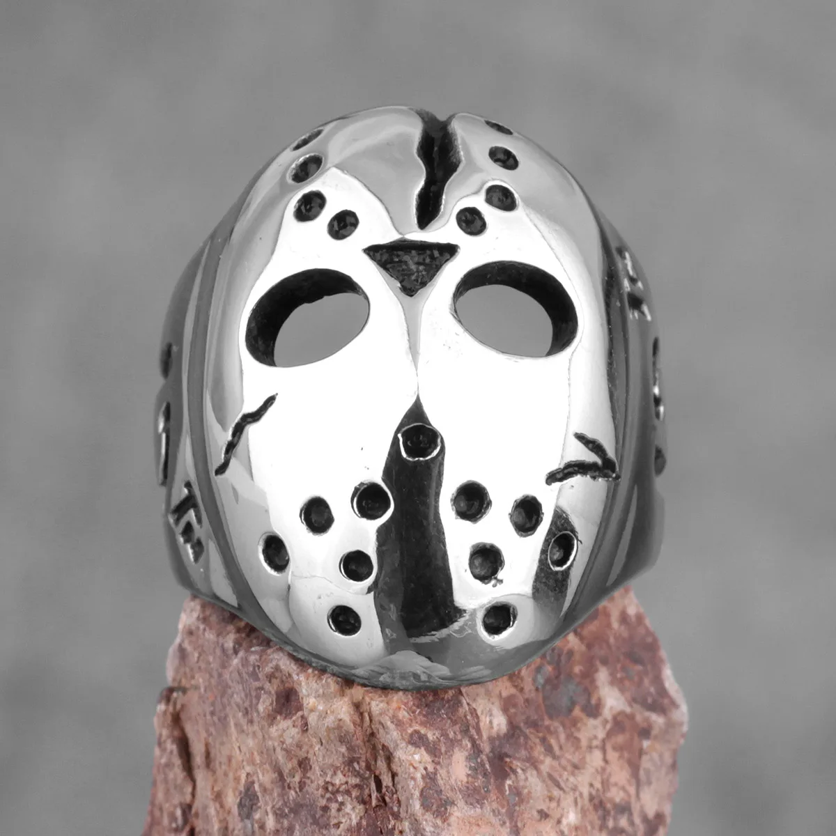 Jason Mask Killer 13th Men Rings Punk Hip Hop Domineering for Boyfriend ...