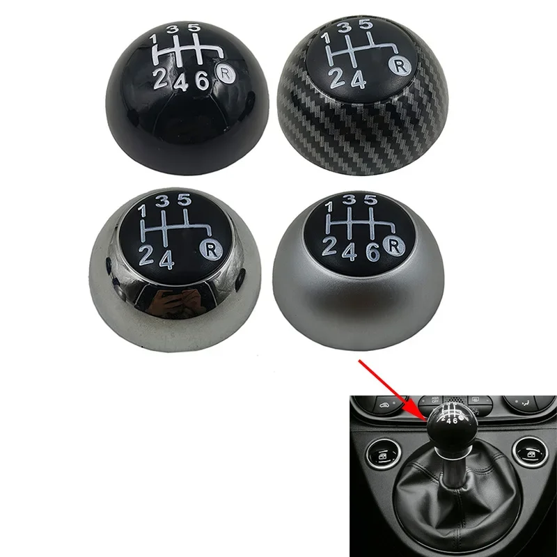 5 Or 6 Speed Gear Shift Knob Cap Cover Stick Shifter Caps For Fiat 500 ...