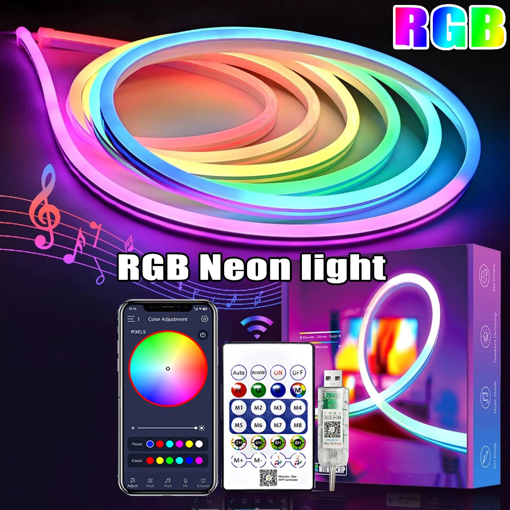 5V-RGB-Neon-Strip-Light-1M-2M-3M-5M-USB-Waterproof-Flexible-Ribbon-Tape ...