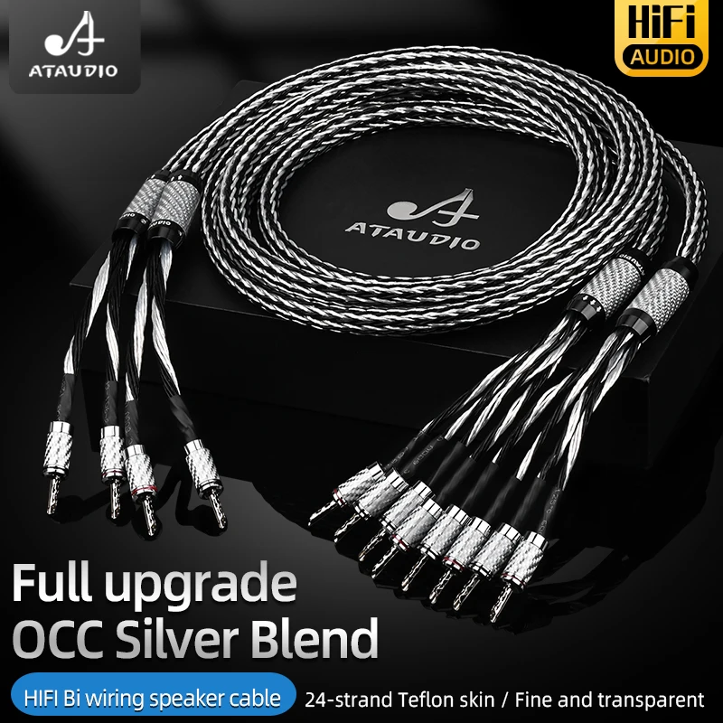ATAUDIO-Audiophile-Speaker-Cable-HIFI-OCC-silver-mixed-Audio-Cables-Bi ...
