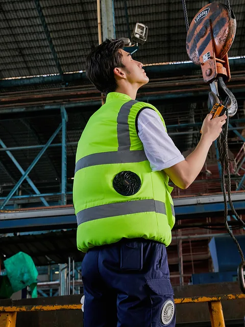 Men's Work Fan Cooling Vest - Work Safety Direct