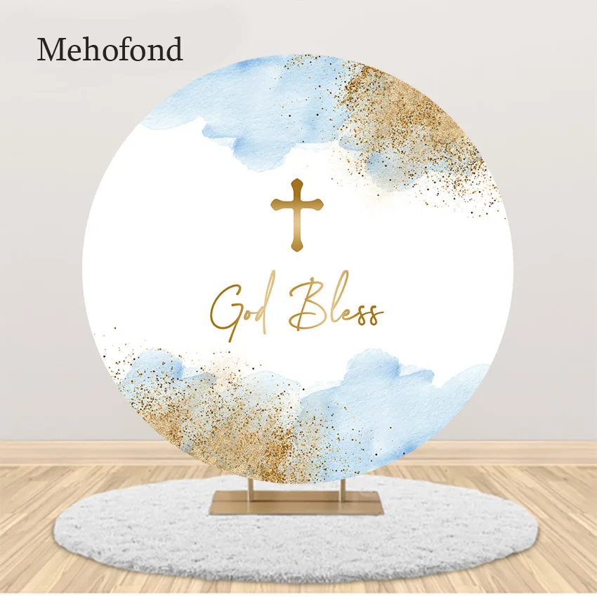 Baby-First-Holy-Communion-Round-Custom-Backdrop-Baptism-Cross-God-Bless ...