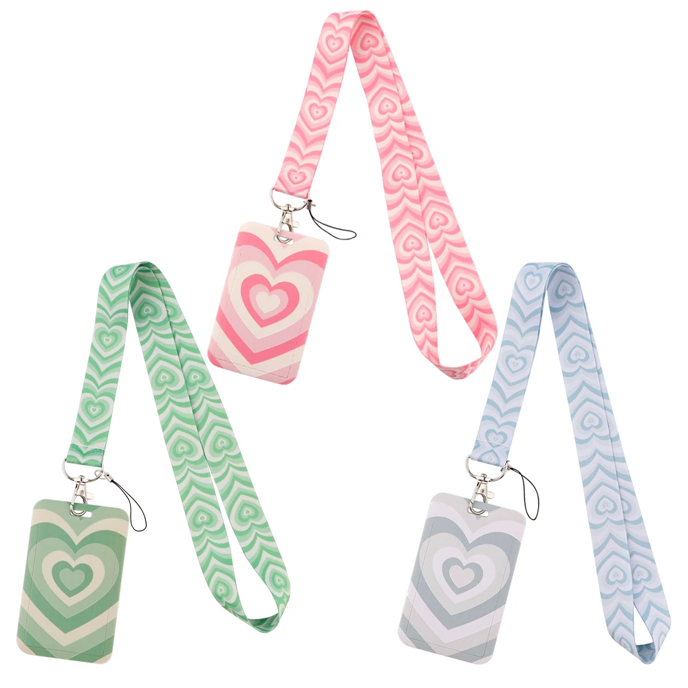 Keychain Lanyard Id Badge Love | Lanyard Id Badge Holder Pink | Key ...