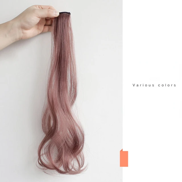 55cm Synthetic Hair Clip In Curly Hair Extensions Colored Curling Hair ...