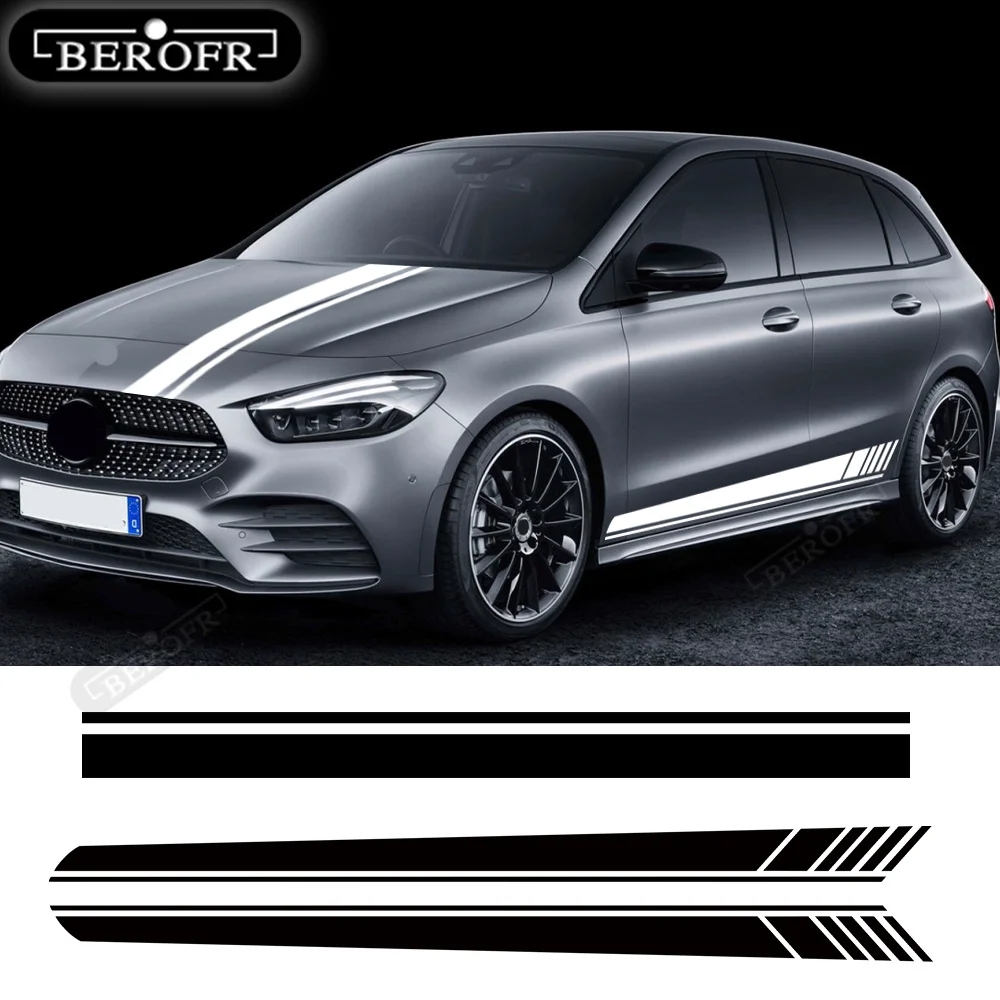 Edição 1 amg etiqueta do carro capa listras laterais saia decalque para ...