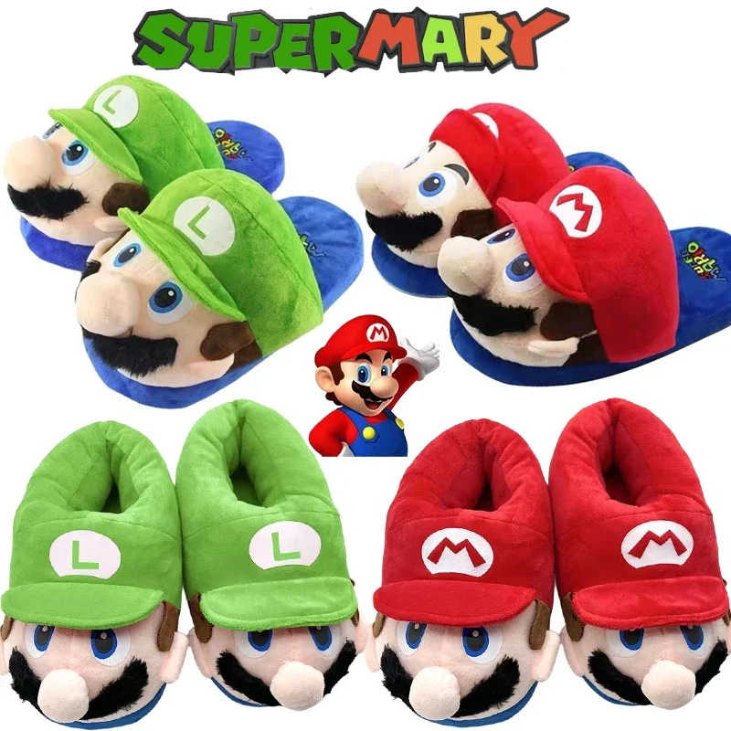 Super-Mario-Bros-Cartoon-Slippers-Winter-Women-Men-Funny-Cute-Home ...