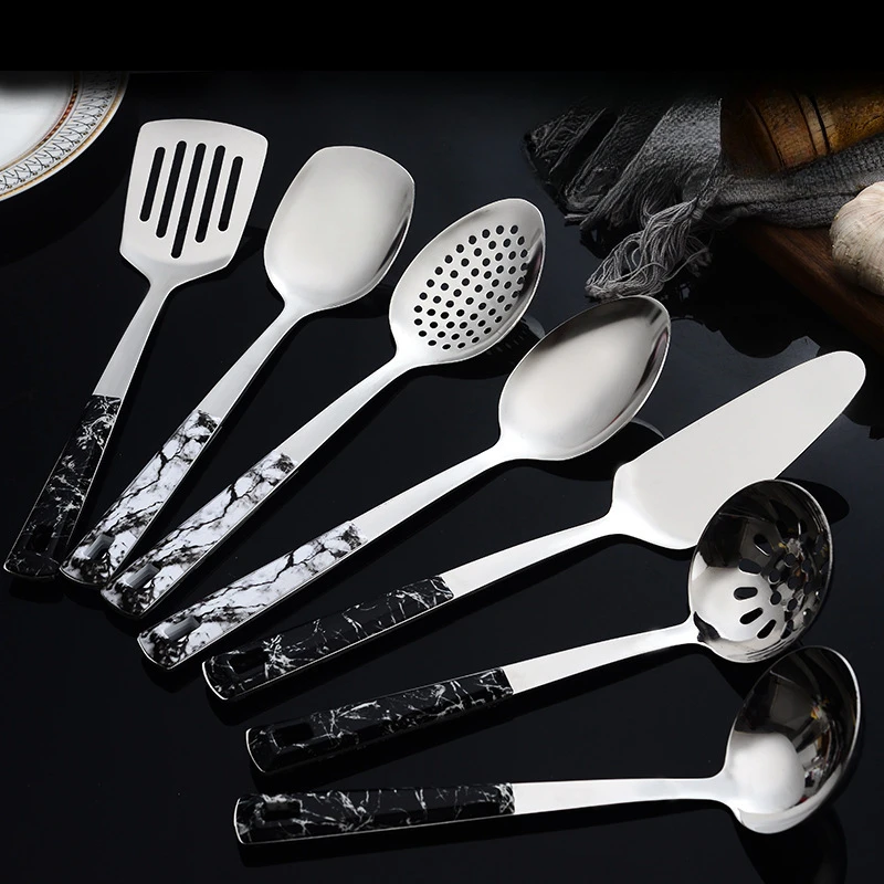 7pcs-Stainless-Steel-Spatula-Spoon-Thickened-Kitchen-Frying-Shovel ...
