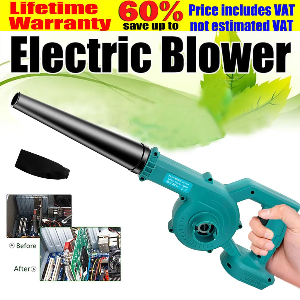 2 in 1 Cordless Leaf Blower Reaplace for Makita 18V Battery Electric ...