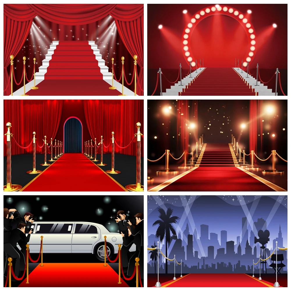 Red-Carpet-Stage-Photography-Backdrop-Movie-Night-VIP-Celebrity-Party ...