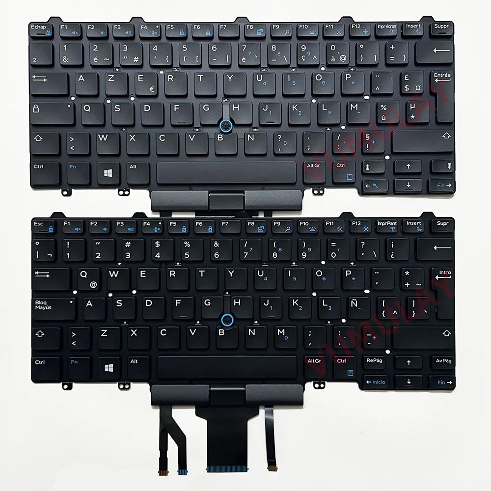 New-Original-AZERTY-Latin-Backlit-Keyboard-for-DELL-Latitude-E5450 ...
