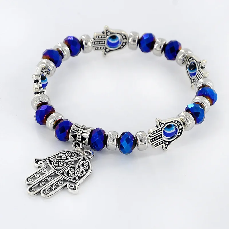 Blue Evil Eye Turkish Bracelet | Resin Wishing Chain Bracelet - Blue ...
