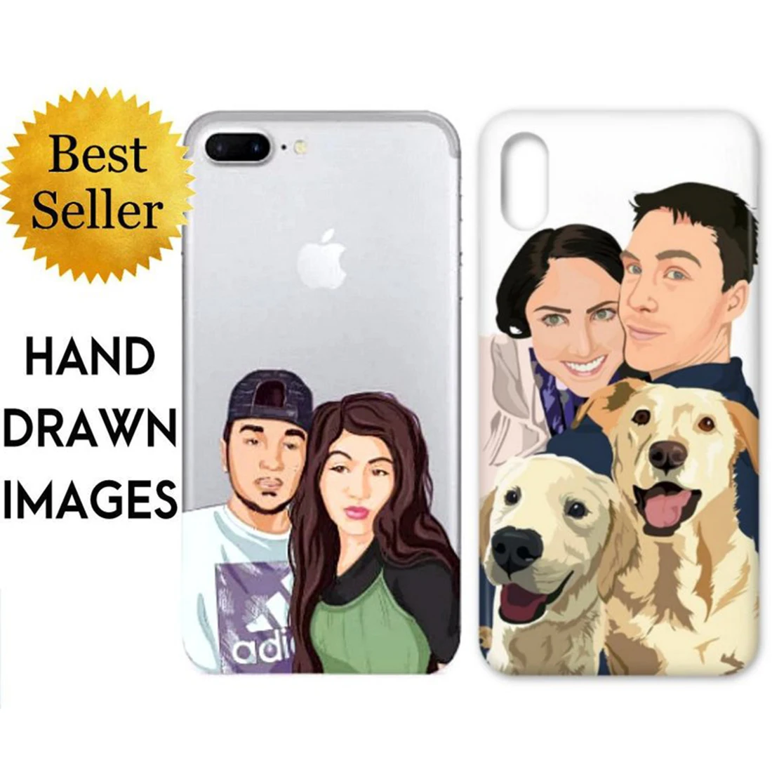 Iphone 13 Pro Max Transparent Cases | Custom Hand Drawn Image Hard ...