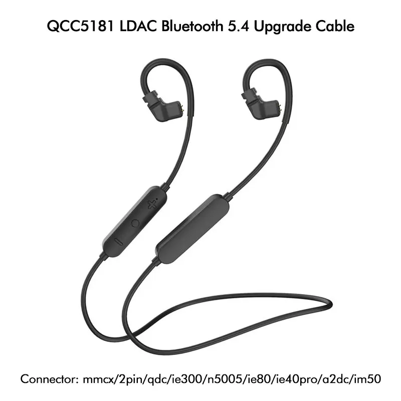 QCC5181-LDAC-Bluetooth5-4-Cable-Upgrade-Wired-Monitor-Earbuds-Replace-Earphone-Cable-MMCX-2Pin ...
