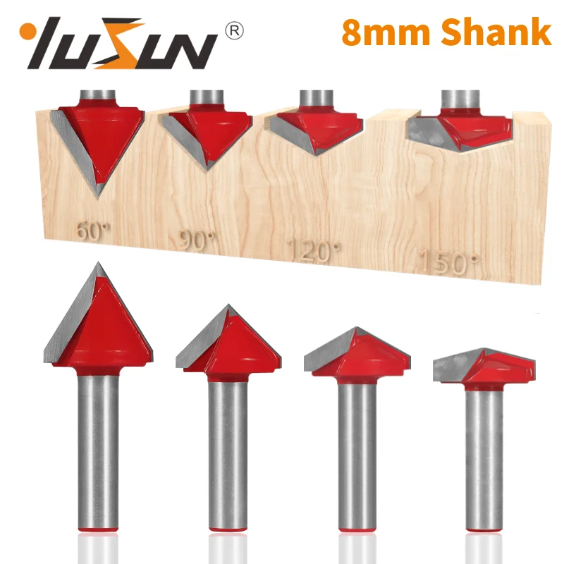 YUSUN-3D-V-Type-Slotting-Cutter-Bit-Router-Bit-CNC-Solid-Tungsten ...