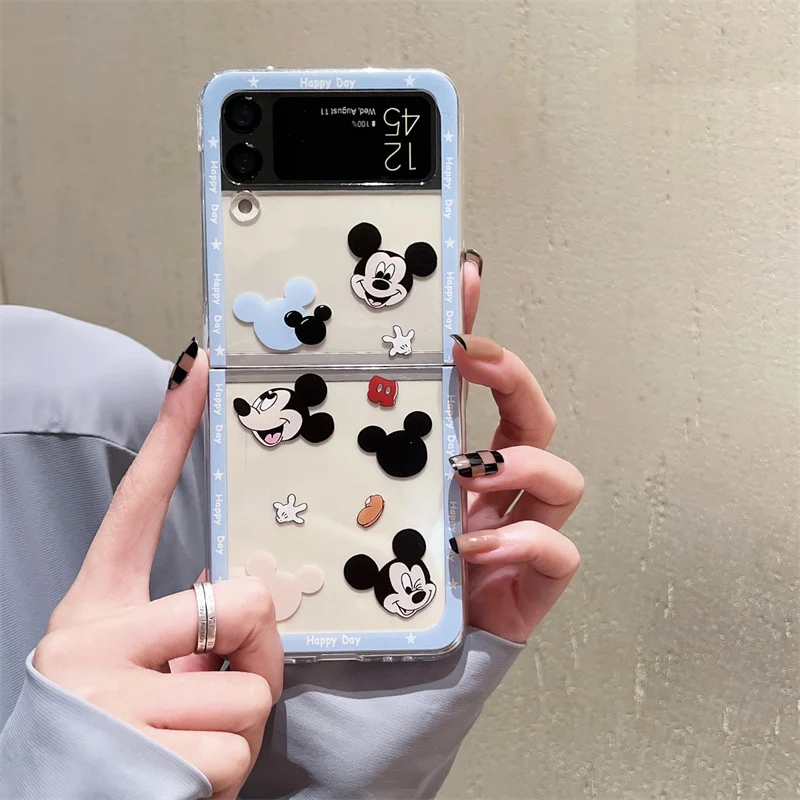 W23-Zflip3-4-5-Cartoon-Couple-Mouse-Phone-Case-For-Samsung-Z-Flip-2 ...