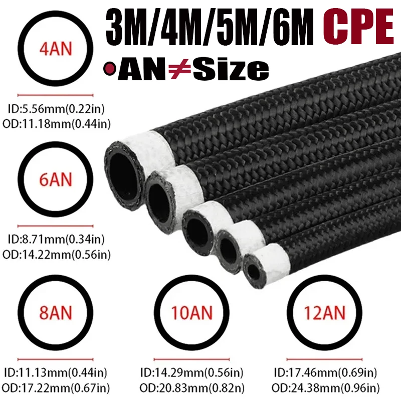 3M/4M/5M/6M 4AN 6AN 8AN 10AN 12AN Universal Fuel Hose Oil Gas Cooler ...