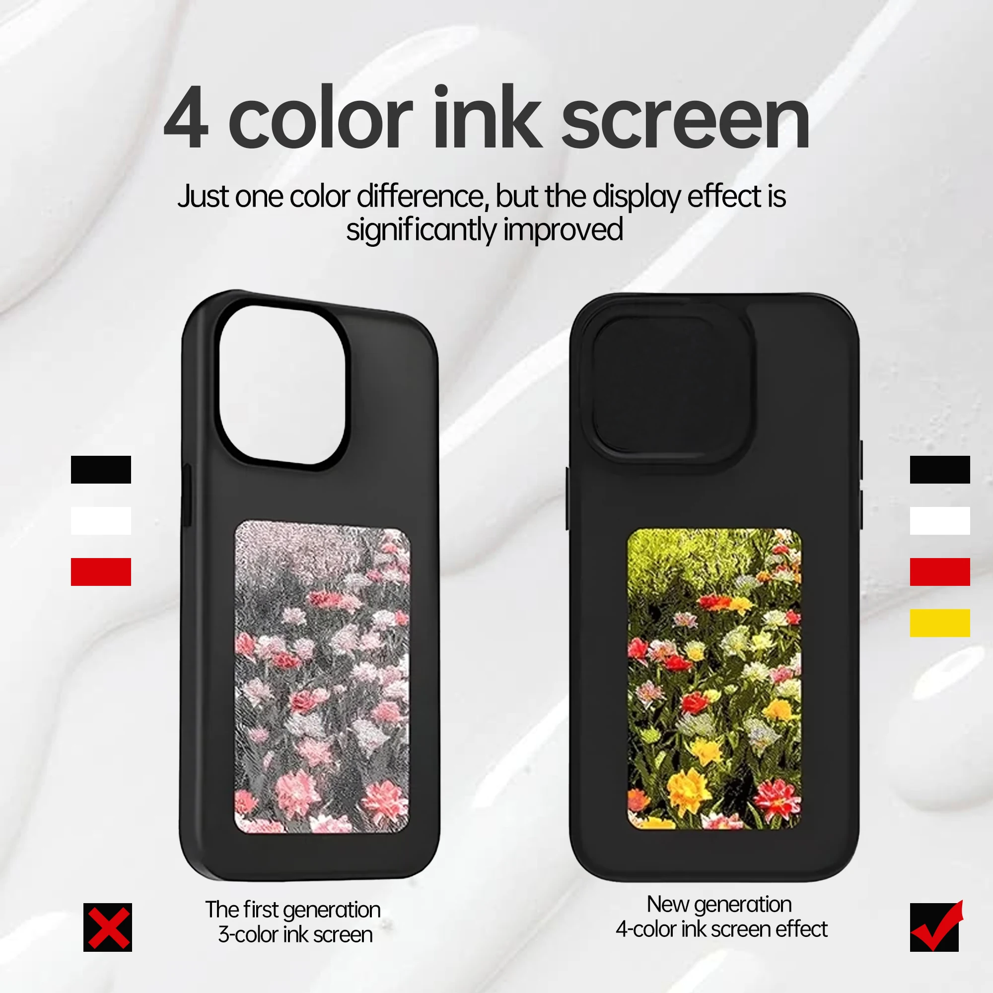 4-Colors-Eink-Screen-Smart-NFC-APP-Refresh-Phone-Case-Protective-Cover ...