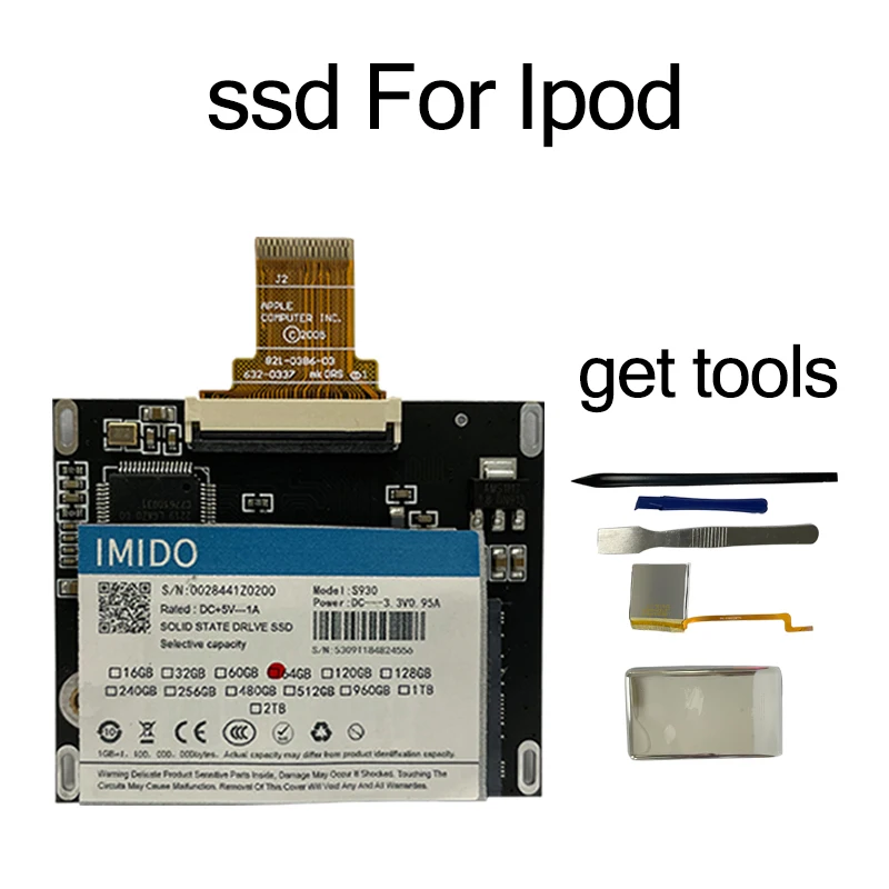 SSD For ipod classic 6th 7th With Tools Mini SD For Ipods Video 5th ...
