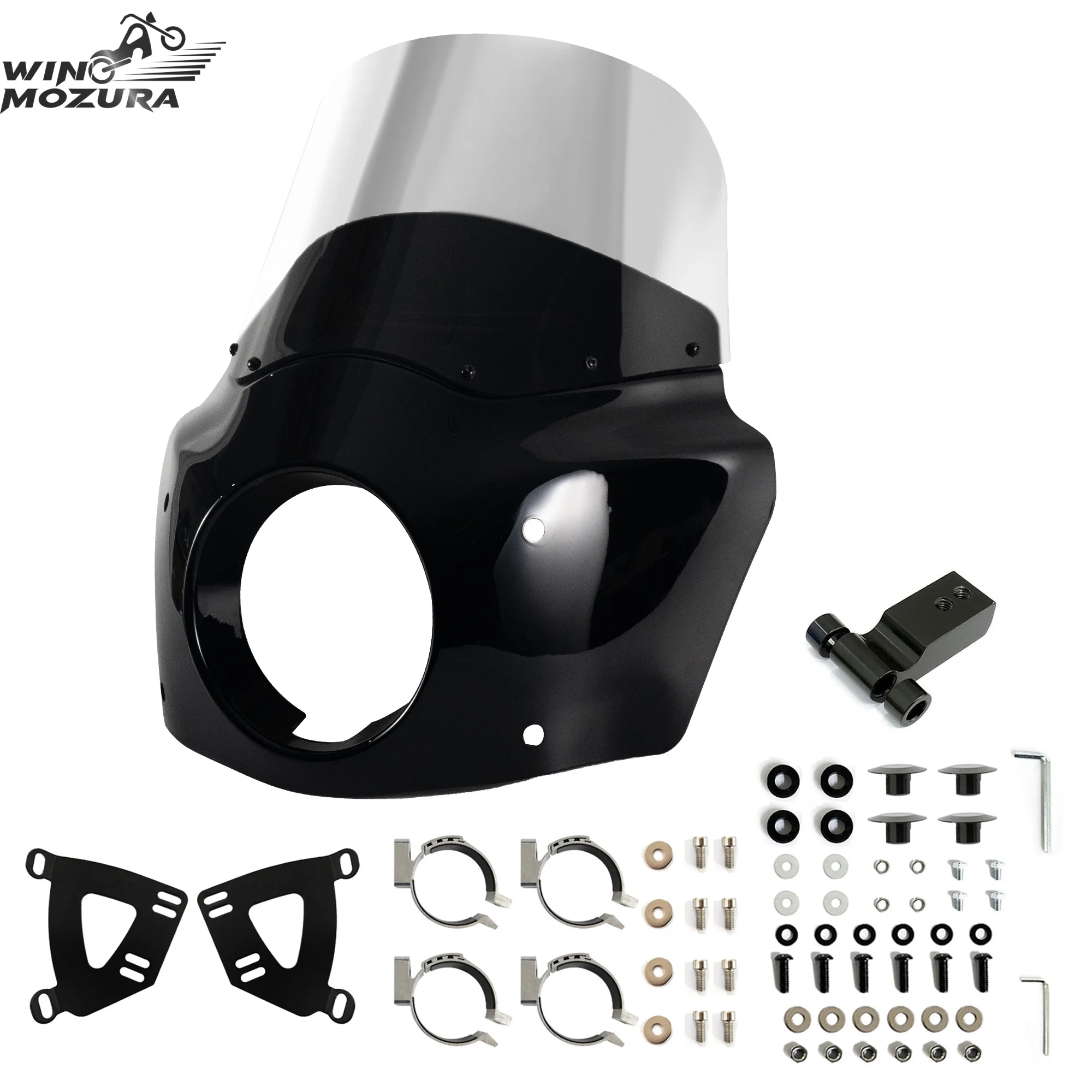 Motorcycle Fairing 11" Windshield Front Fairing For Harley Softail ...