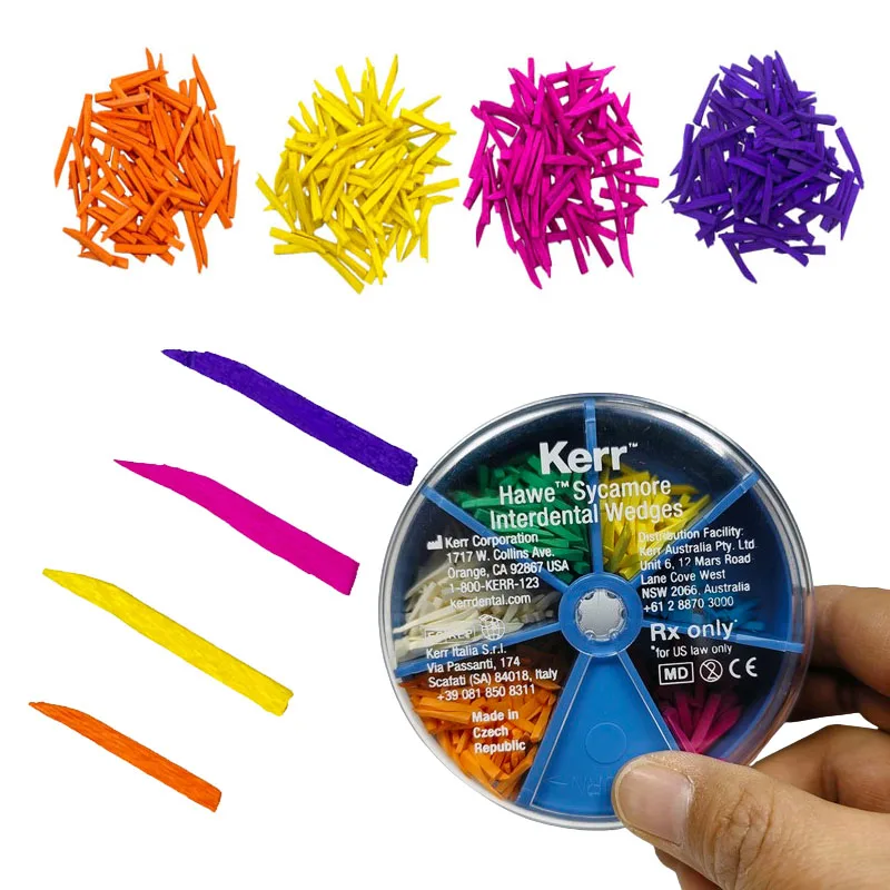 500Pcs-Box-Disposable-Kerr-Hawe-Sycamore-Interdental-Wooden-Wedges ...
