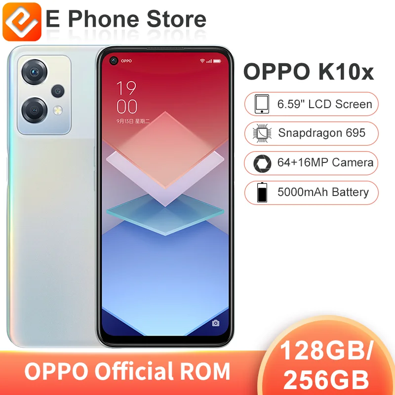 OPPO K10x 128GB/256GB Smartphone Qualcomm Snapdragon 695 6.59 "1080 × ...