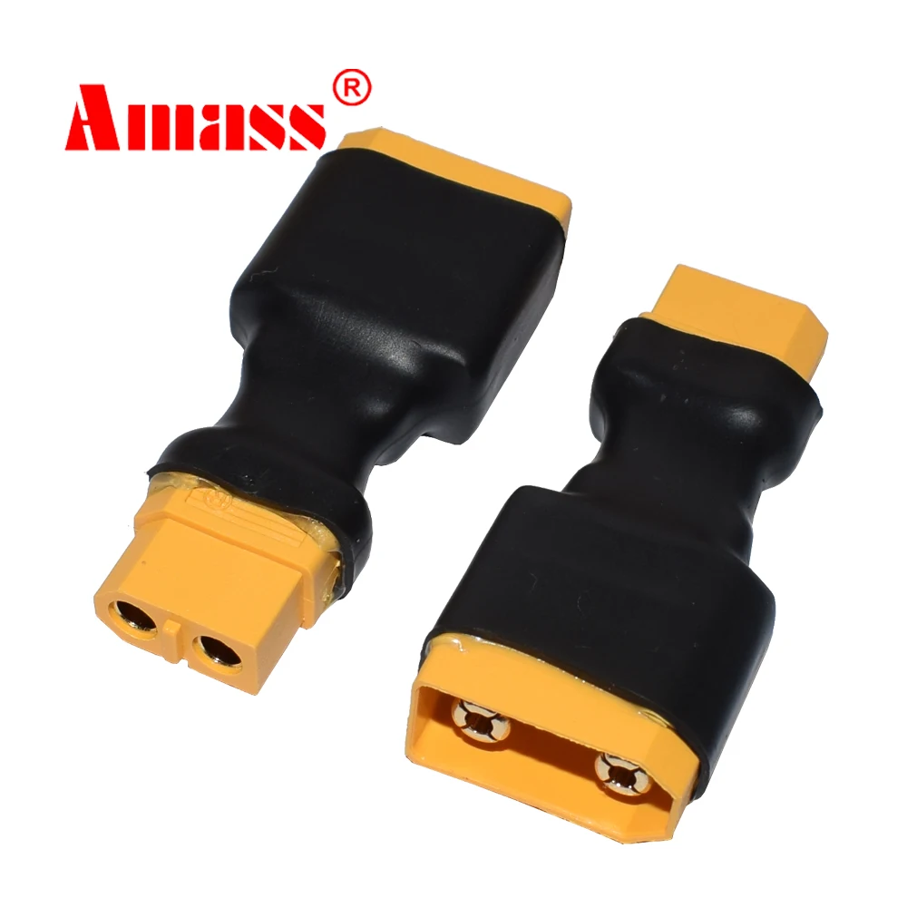 Amass XT90 to XT60 XT-90 수 XT90 암-XT60 XT-60 커넥터 어댑터, XT60 to XT90 커넥터 컨버터, 2 개