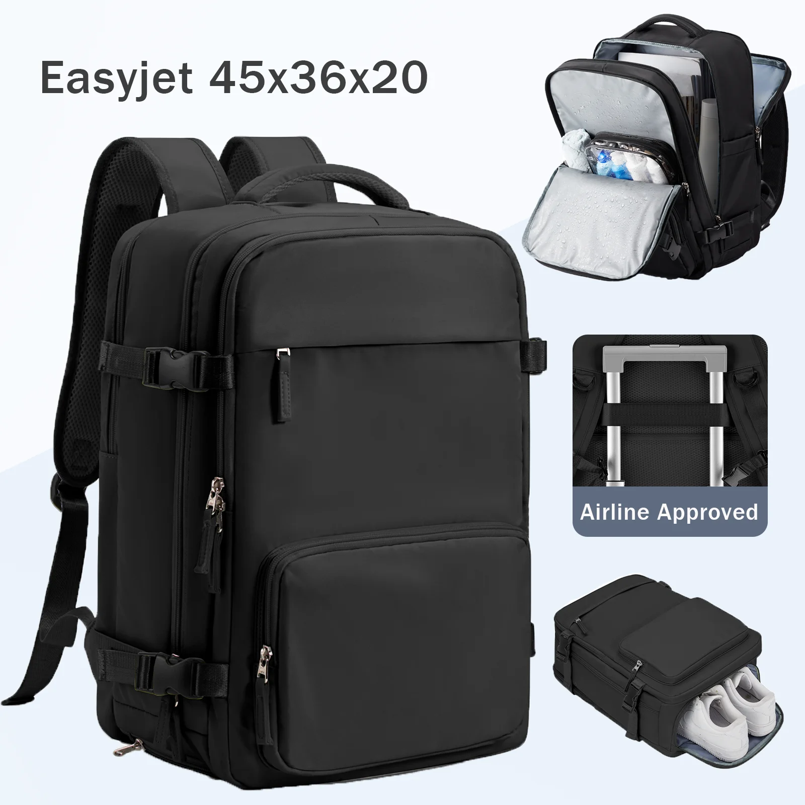 Cabin-Bag-Travel-Backpack-Airplane-Easyjet-45x36x20-Carry-ons-Hand ...