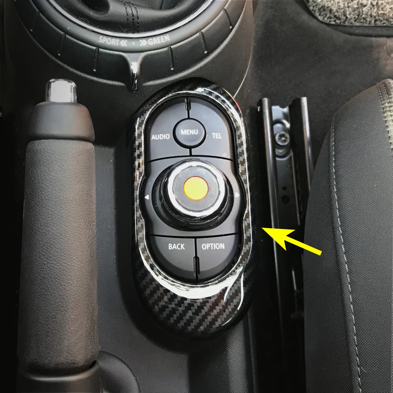 For Mini F55 F56 F57 2015-2021 Carbon Fiber Dashboard Media Audio ...