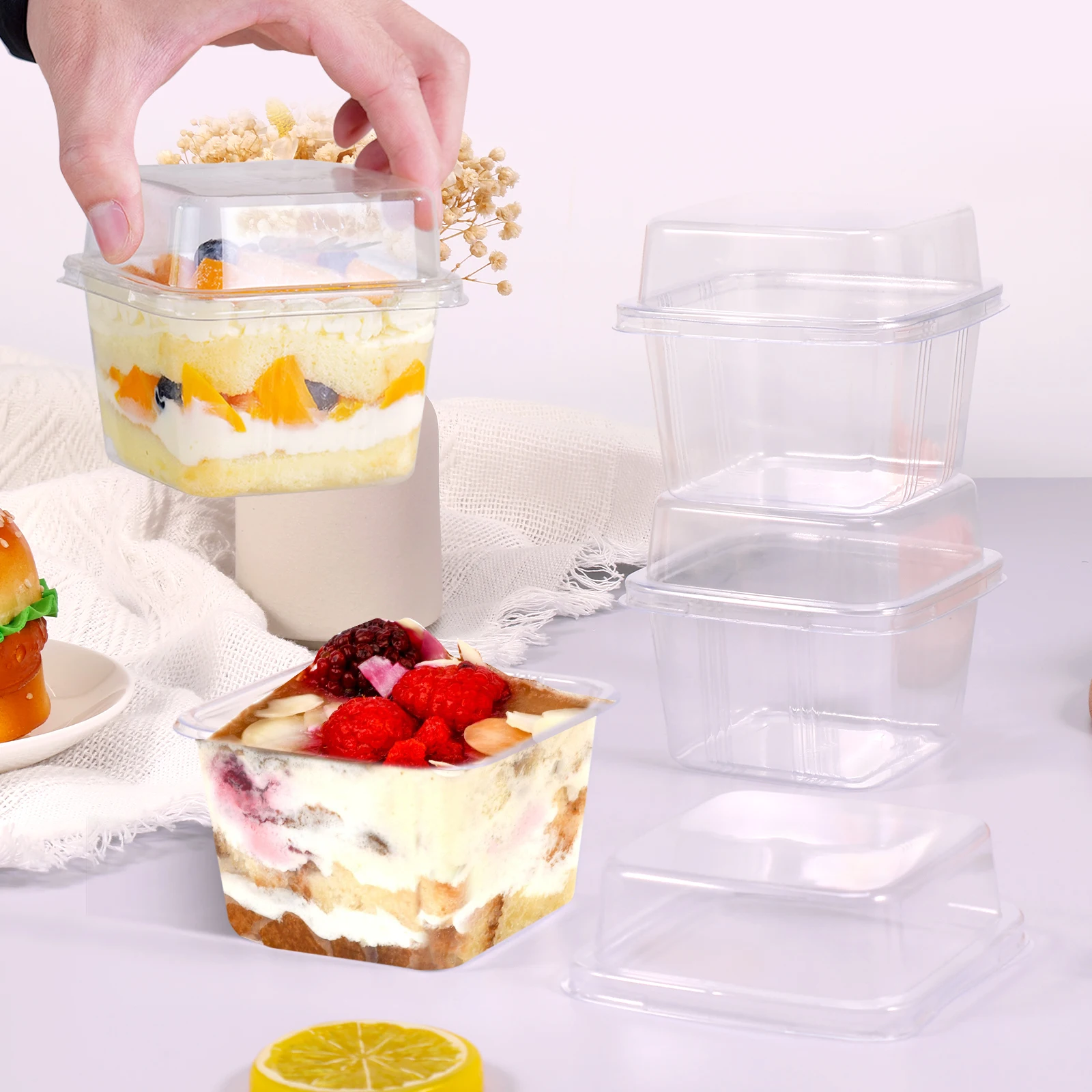 Tazas-de-postre-de-pl-stico-con-tapas-contenedor-reutilizable-para ...