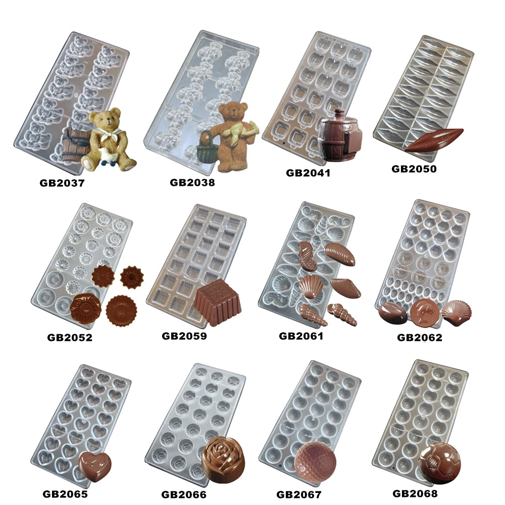 Rozenchocolade-Polycarbonaat-Schimmel-Voetbal-Chocolade-Diy-Vormen ...