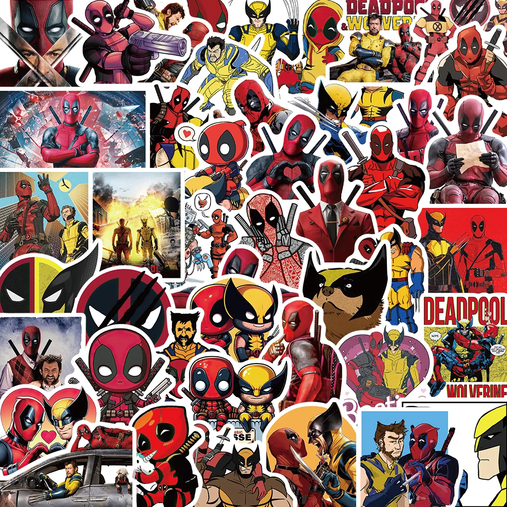 50 pegatinas de Disney Deadpool de dibujos animados para hacer tú mismo ...