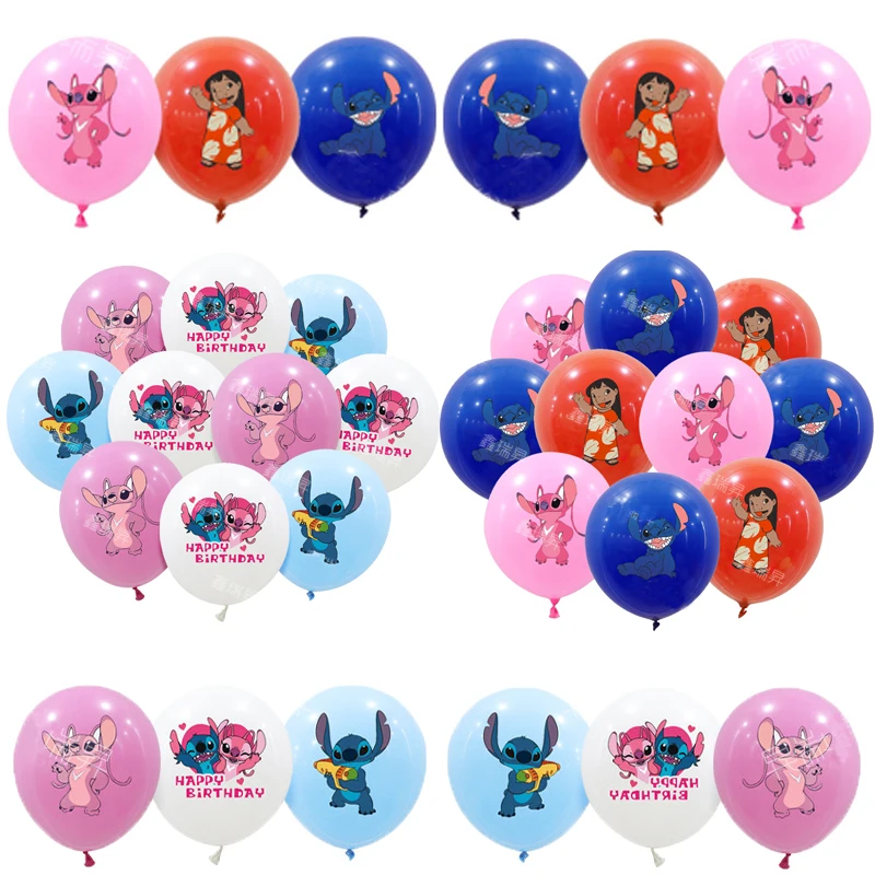 10Pcs-Disney-Lilo-and-Stitch-Latex-Balloon-Set-Globo-Boy-GirlBirthday ...
