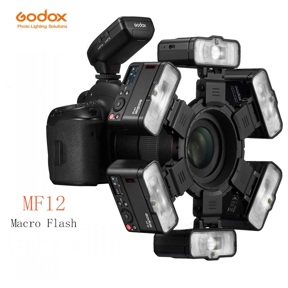 Godox – Flash Macro Mf12-k2 2.4ghz, Contrôle Sans Fil, Système X Intégré, Ttl Flash Speedlite ...