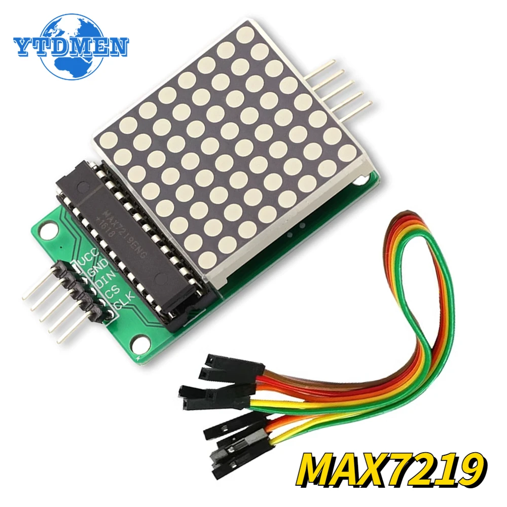1pcs Max7219 Dot Led Matrix Module 8 8 Mcu Control Module For Arduino 5v Interface Output