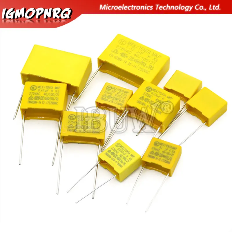 10pcs-275VAC-capacitor-X2-series-0-01UF-2-2UF-Polypropylene-film ...
