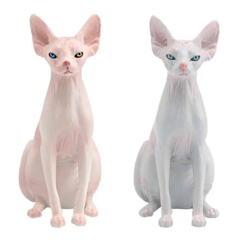 Mini-Sphinx-Cat-Figure-Miniature-Hairless-Cat-Model-Sphynx-Statue-Vivid ...