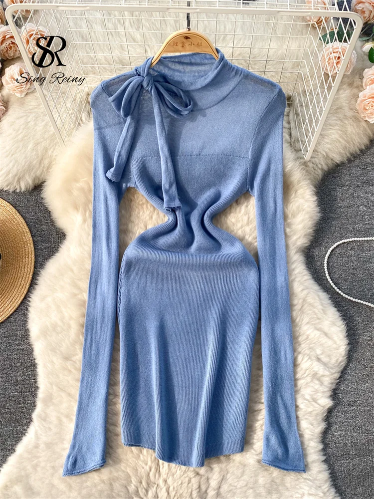 SINGREINY-Gentle-Spring-Women-Dress-Fashion-Temperament-Slim-Chic-Long ...