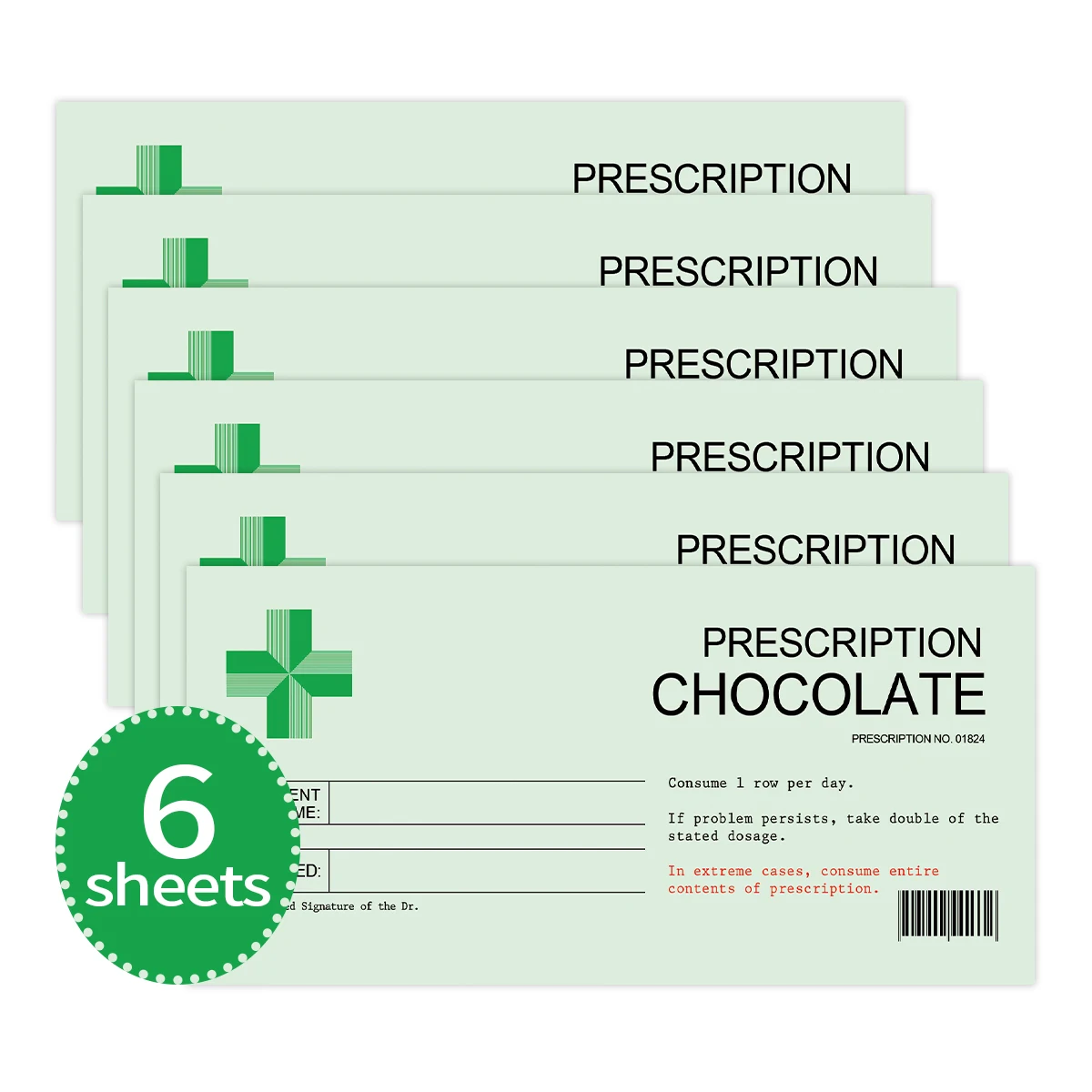 6Pcs-set-Funny-Prescription-Chocolate-Stick-Label-Stickers-Pack ...