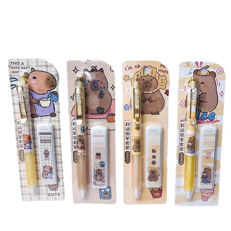 1set-Kawaii-0-5mm-Capybara-Mechanical-Pencil-Set-With-Refill-Cute ...