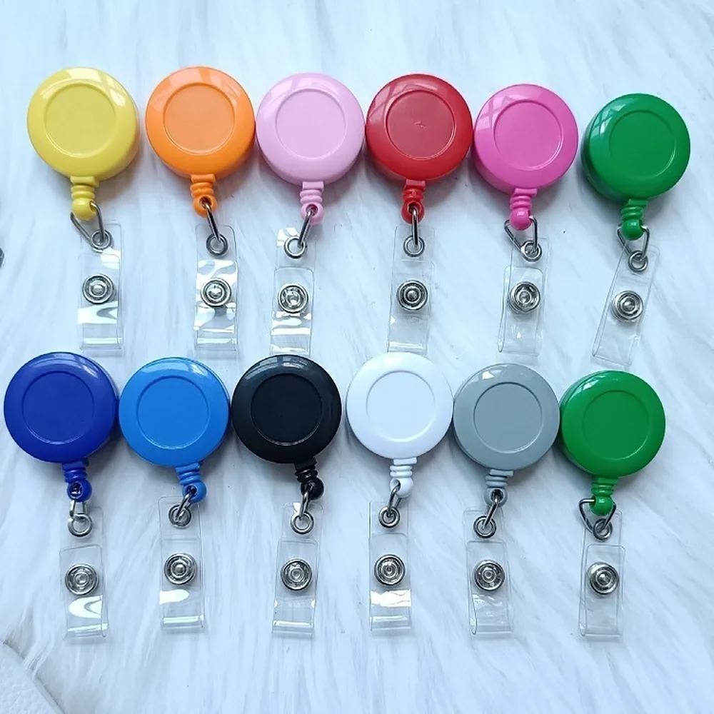 2pcs-set-ID-Tag-Work-Pass-Card-Clips-Badge-Holder-Reels-Retractable ...