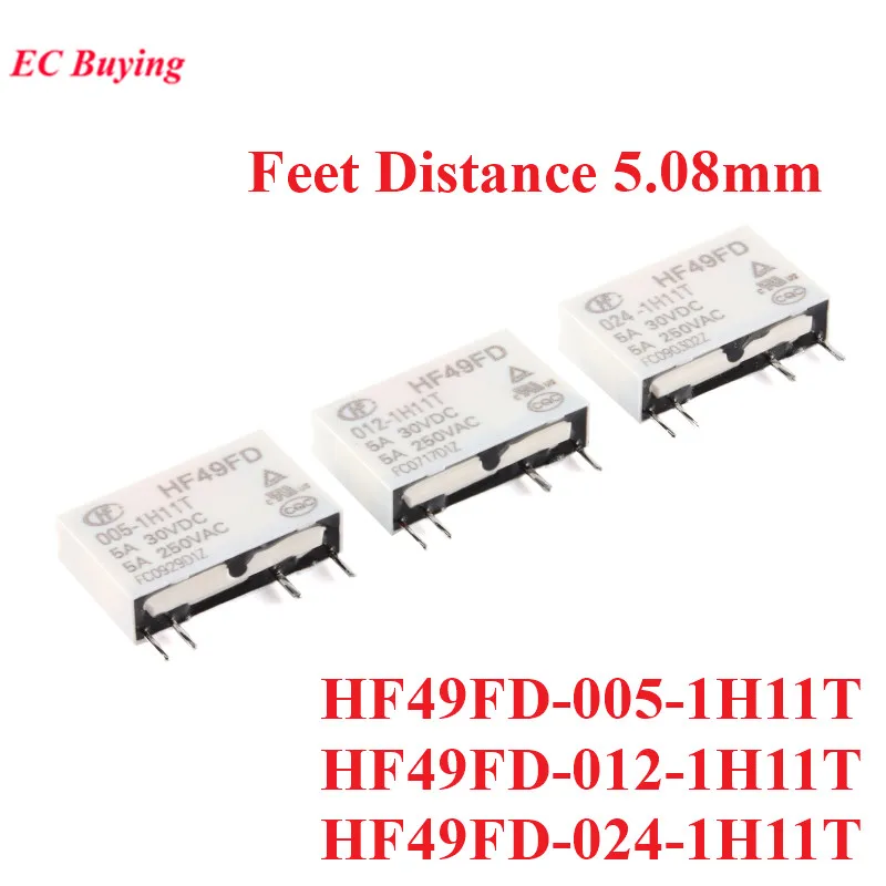 5/1pcs Power Relays HF49FD HF49FD-005-1H11T HF49FD-012-1H11T HF49FD-024 ...