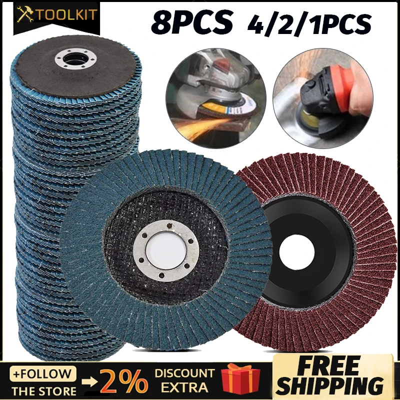 115mm-Professional-Flap-Discs-4-5-Inch-Sanding-Discs-40-60-80-120-Grit ...