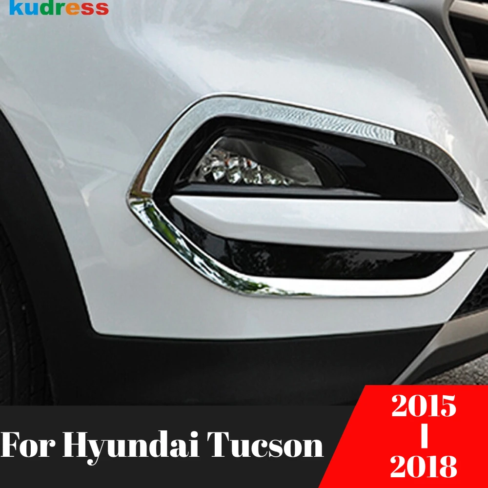 Car Front Fog Light Lamp Cover Trim For Hyundai Tucson 2015 2016 2017 ...