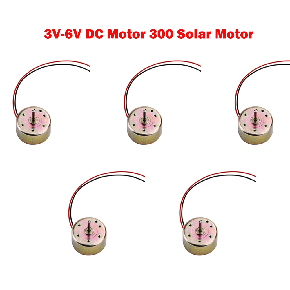 5pcs General Micro DC3-6V 3500-7000RPM 300 DC Motor Solar Motor For DIY ...