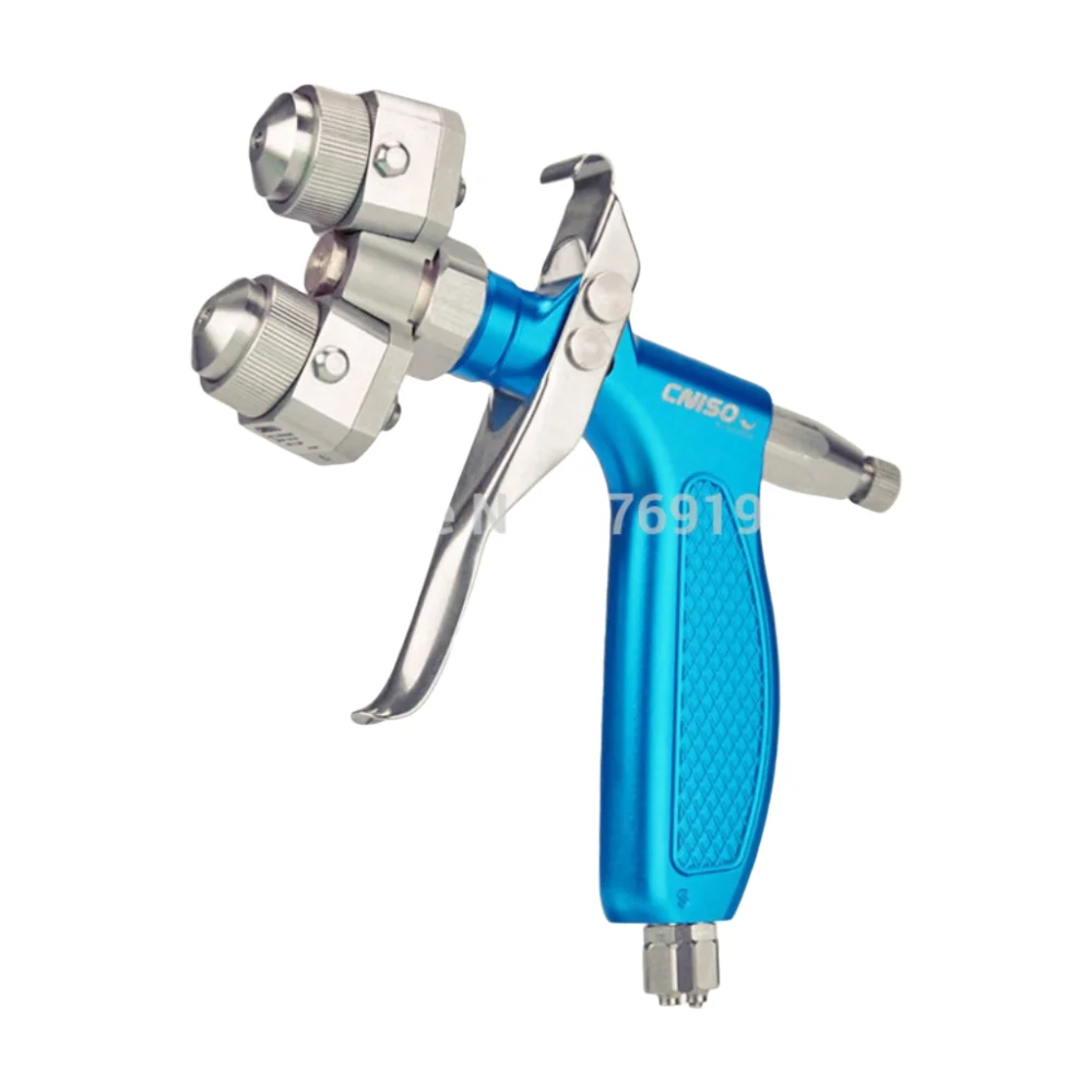 German-Quality-Profession-Double-Nozzle-Dual-Head-Spray-Gun-Chrome ...