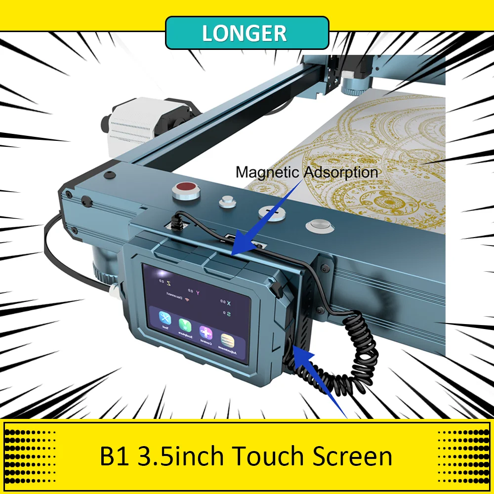 LONGER Laser Engraver TouchScreen 3.5inches Touch Control Suitable for ...