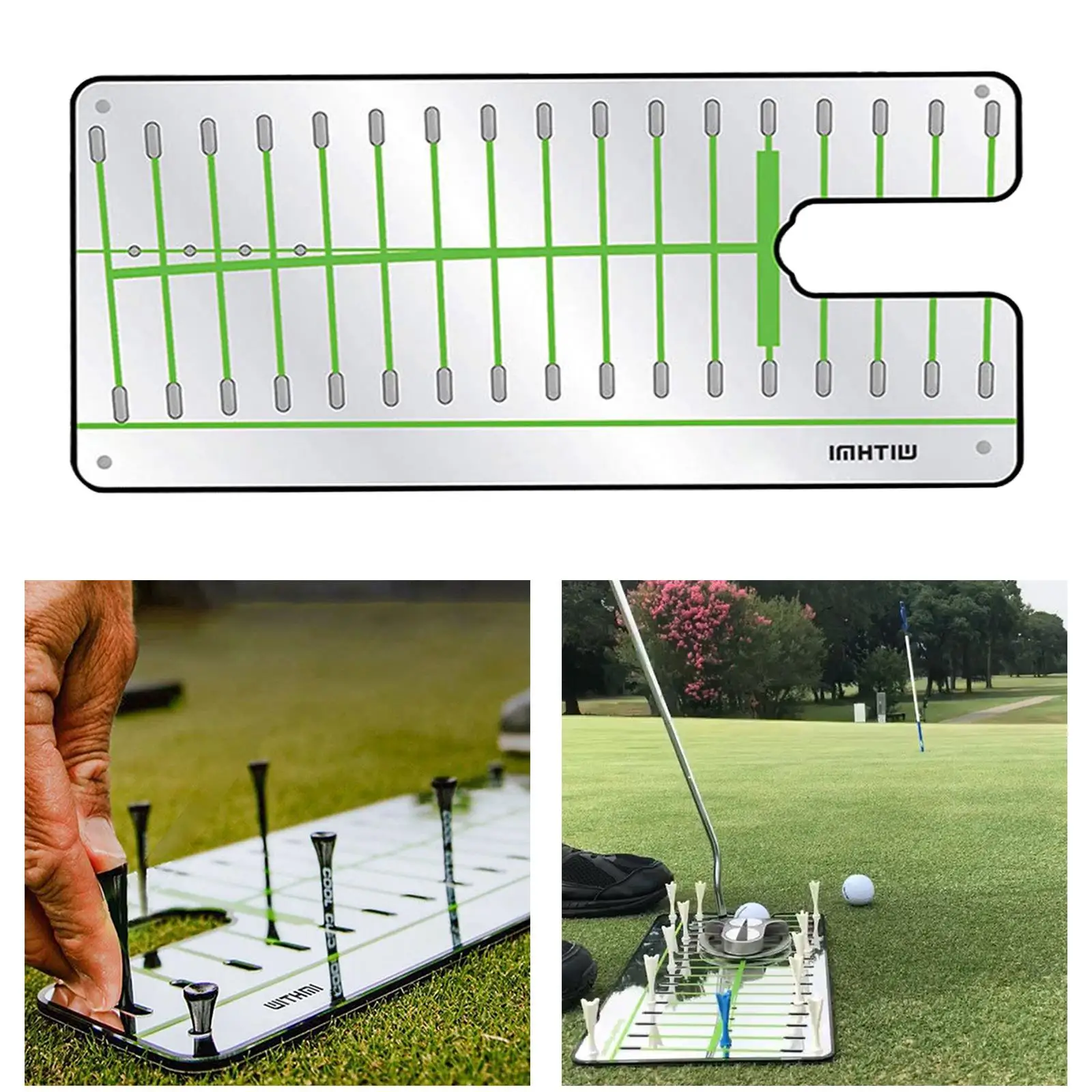 Premium Golf Putting Alignment Mirror Exercise Training Aid Teaching ...